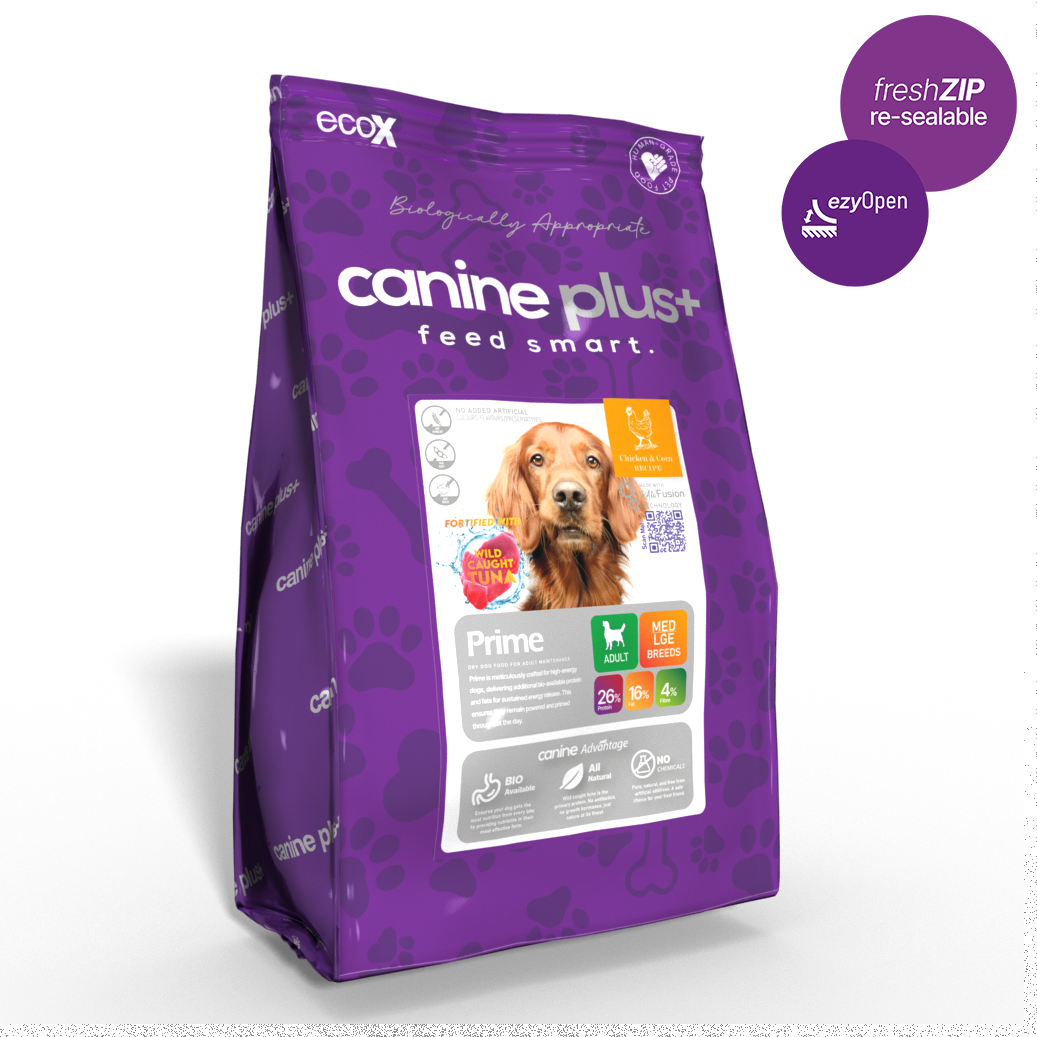 Canine Plus+® Prime: Food for Young Adult Dogs (1+ years)